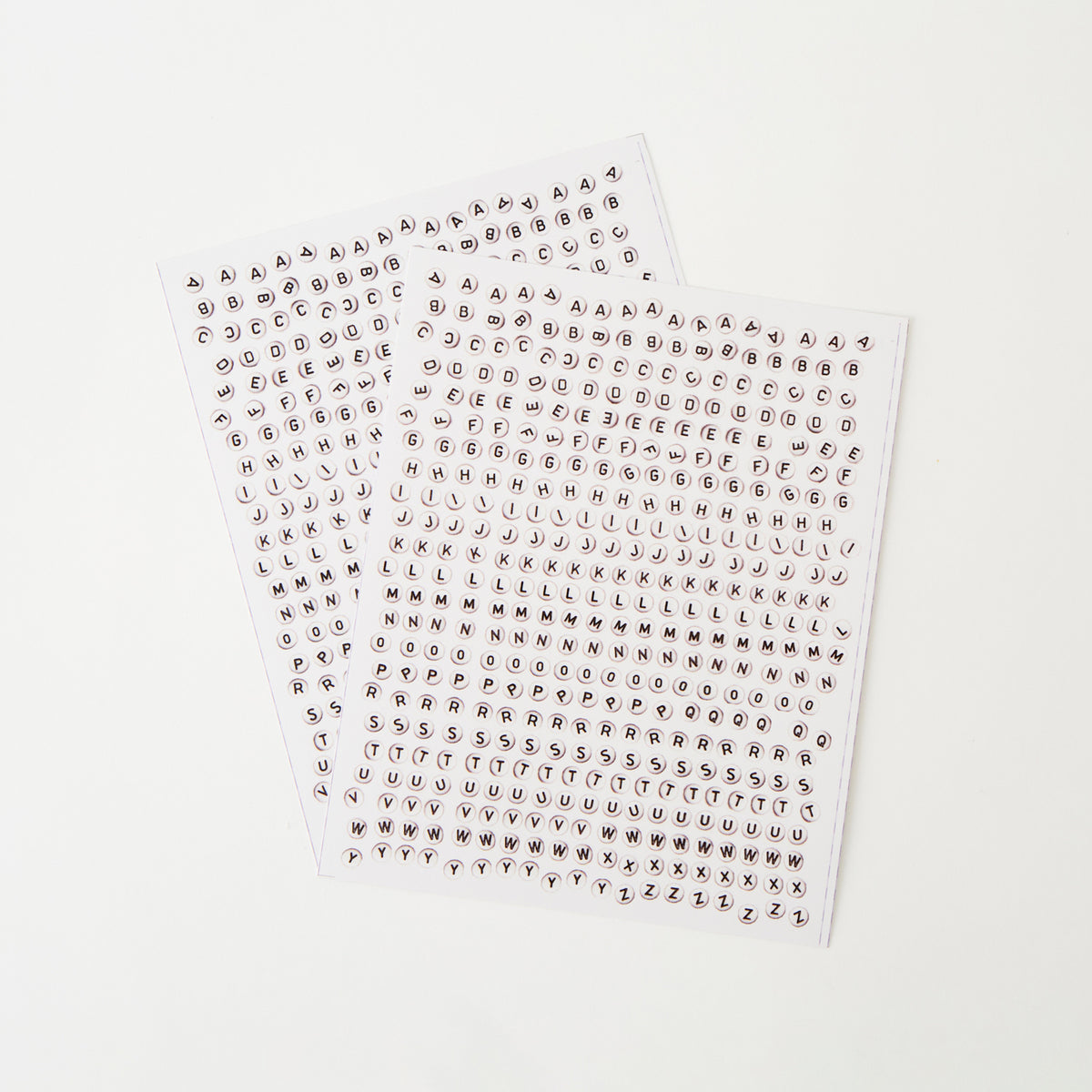 Bead Letter Stickers (2 sheets, over 800 stickers!) – TINYSTORE